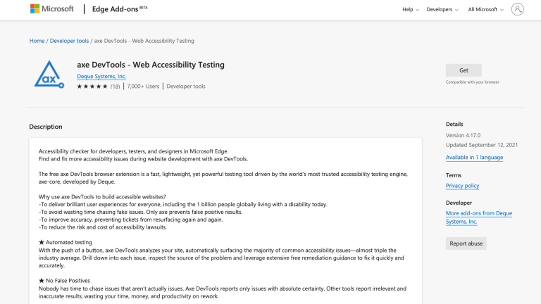Axe Edge Browser Extension For Accessibility Testing Deque