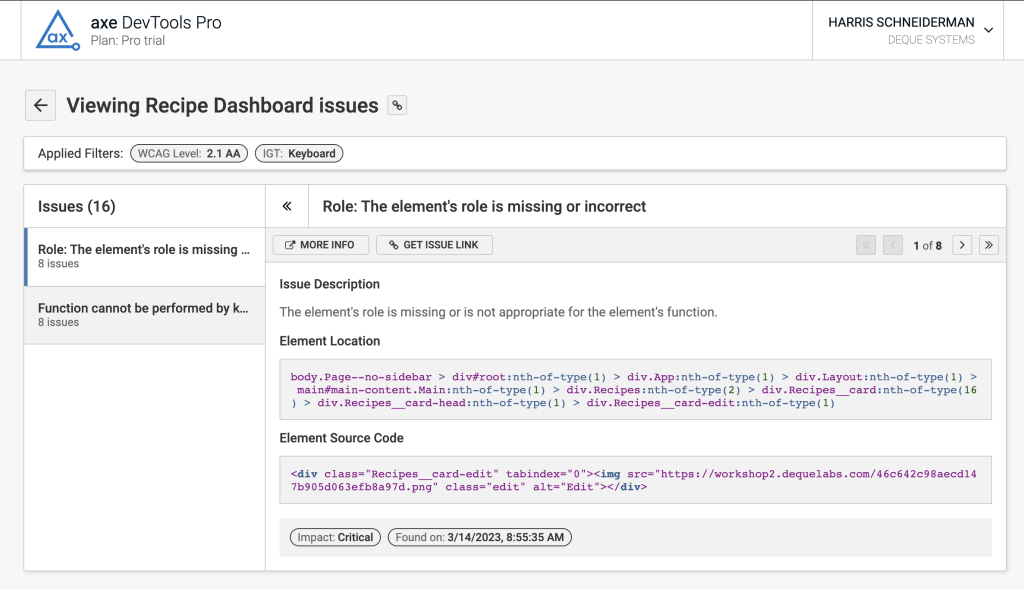 Axe Devtools Extension Update New Share Test Record” Feature Deque