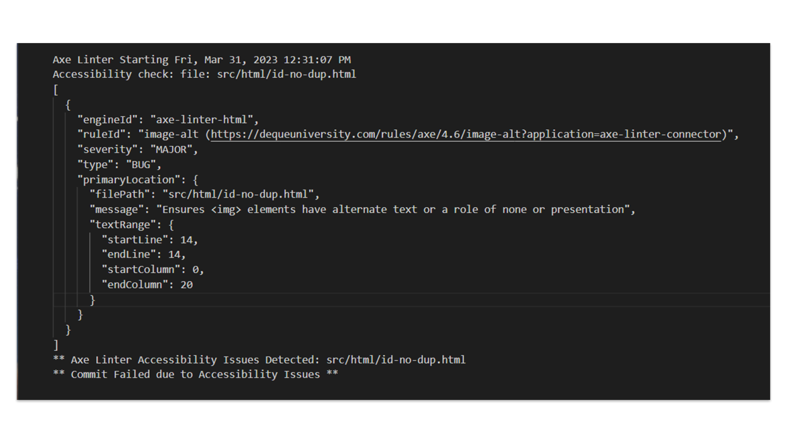 Axe Devtools Accessibility Linter Deque