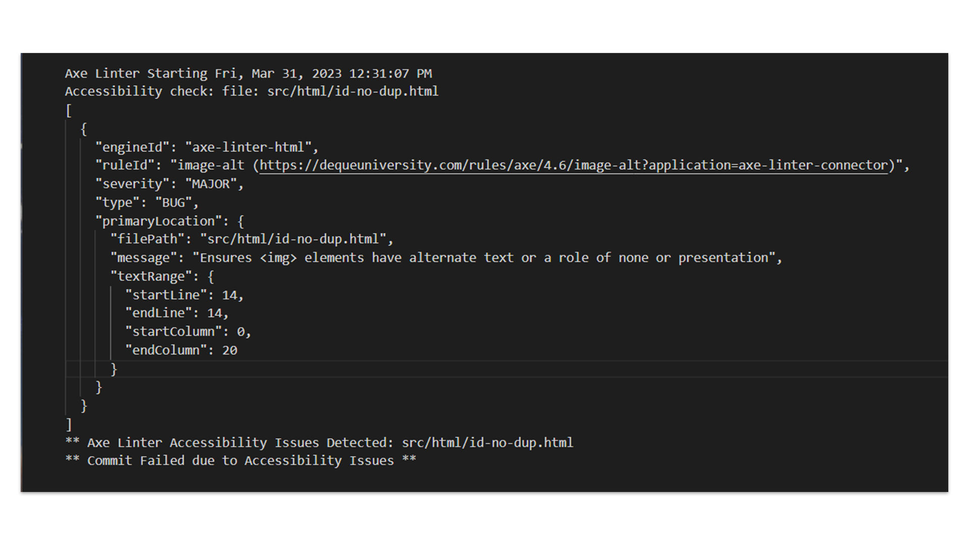 Axe Devtools Accessibility Linter Deque